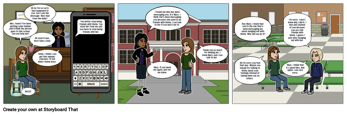 Cyber Bullying Part 1 Storyboard by 945640a2