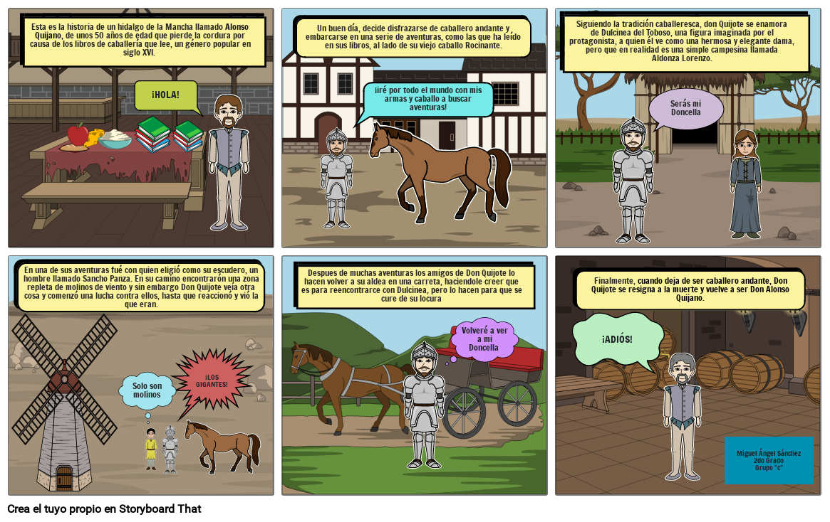 don quijote de la mancha Storyboard by 945e408a