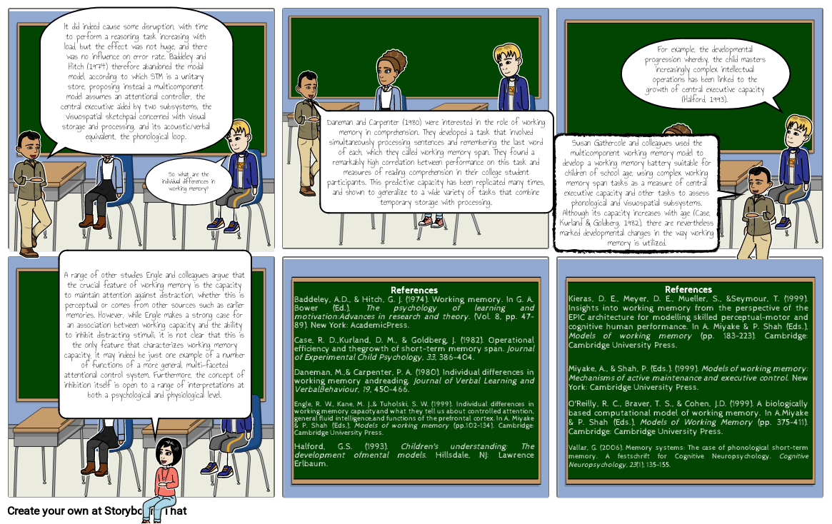 Working memory storyboard Storyboard by 9499c8fc