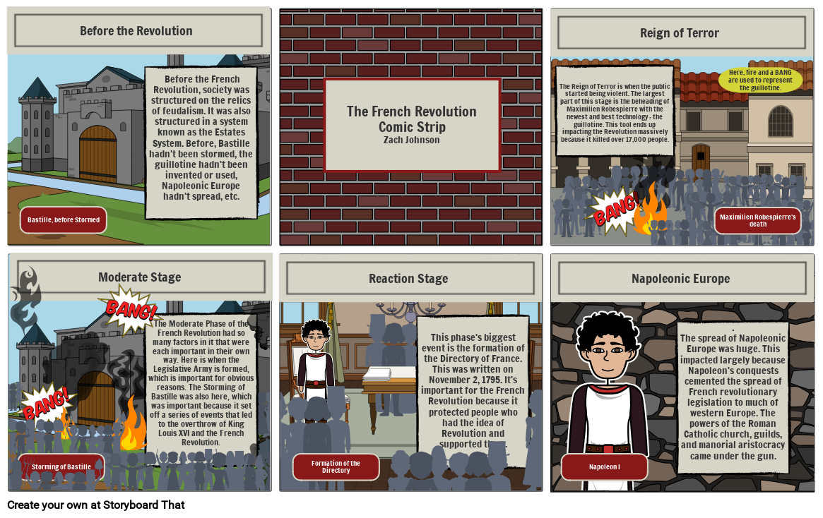 The French Revolution Storyboard por 9523df0b