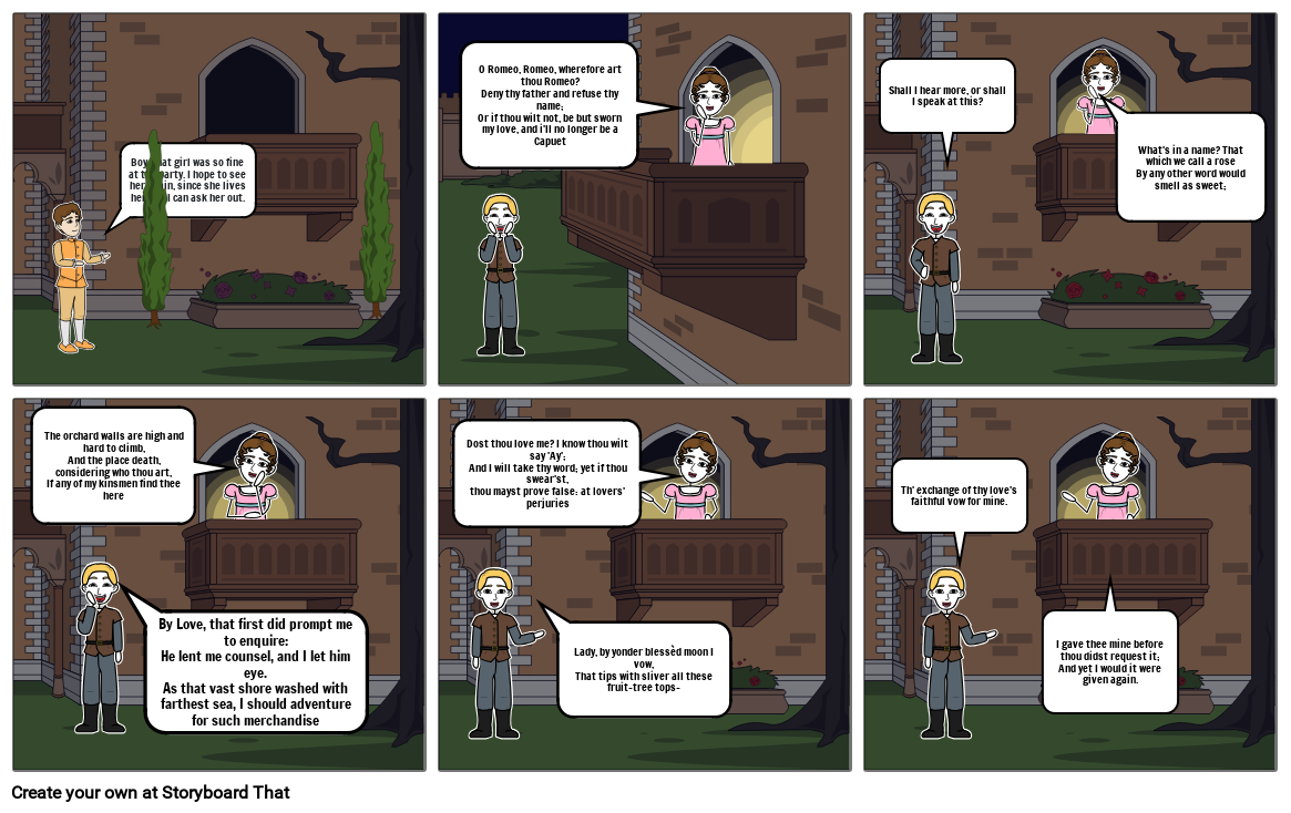 Romeo And Juliet Storyboard By 9546b920