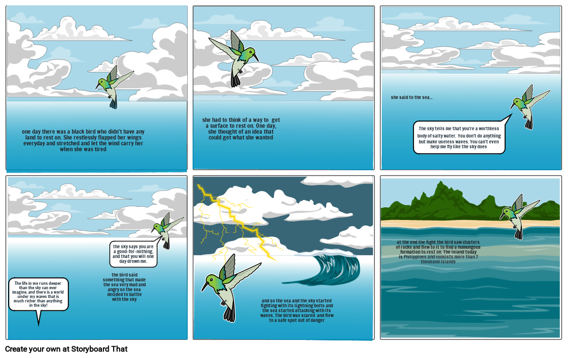 The battle of the Sea and Sky Storyboard by 9550bb14
