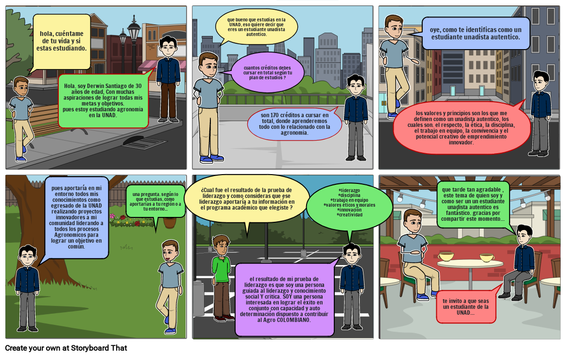 Derwin Santiago Unadista Autentico. Storyboard