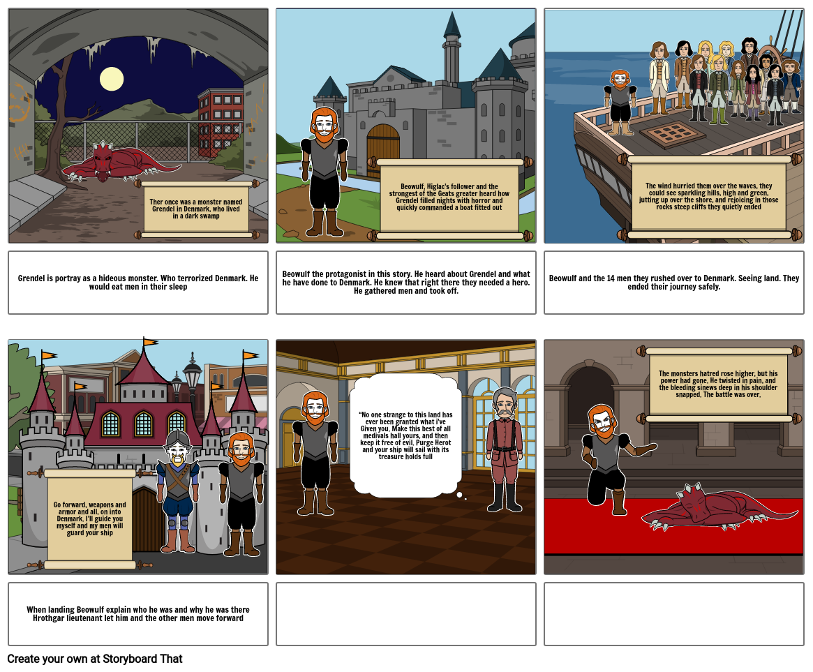 Beowulf Main Idea Comic 2 Storyboard par 9570fc12