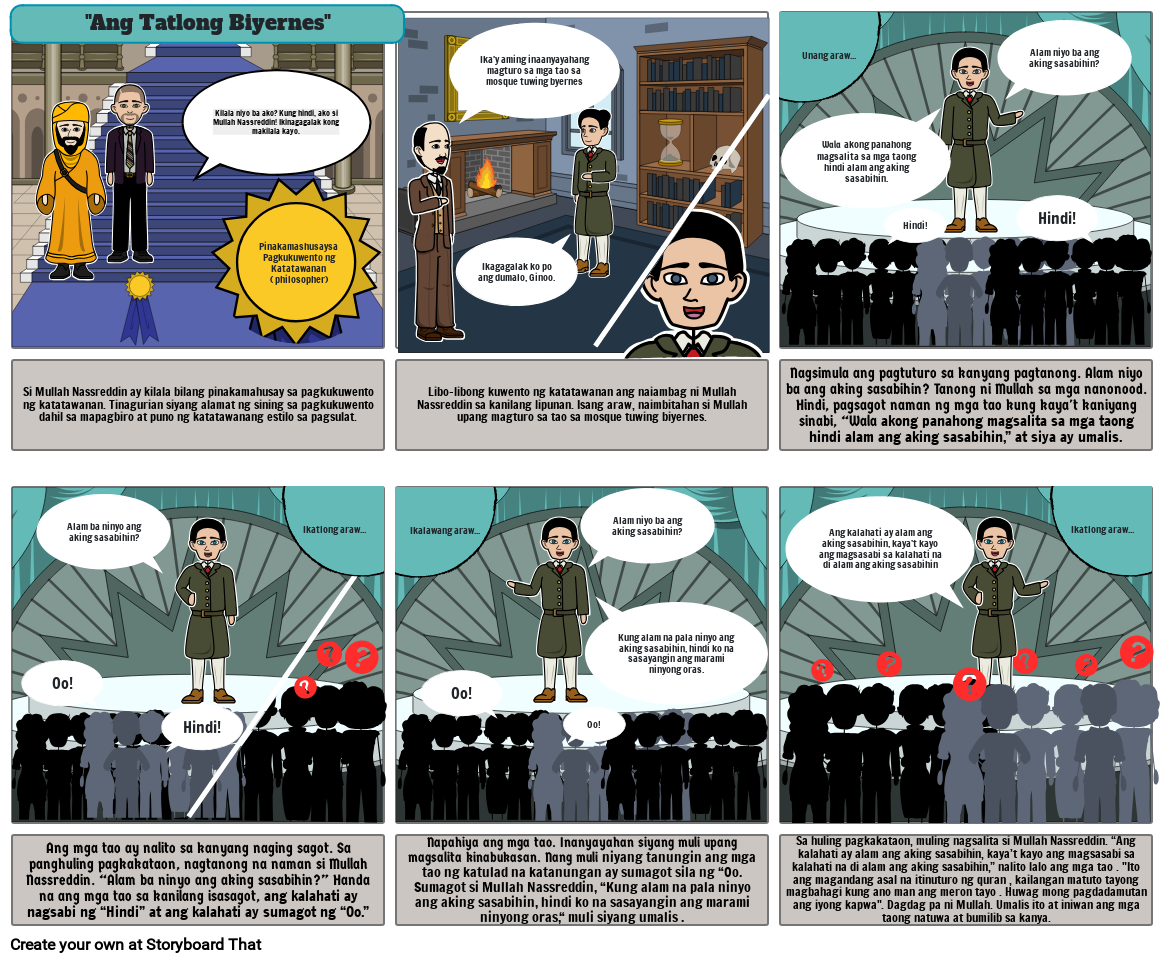 Ang tatlong biyernes Storyboard by 967aad3a