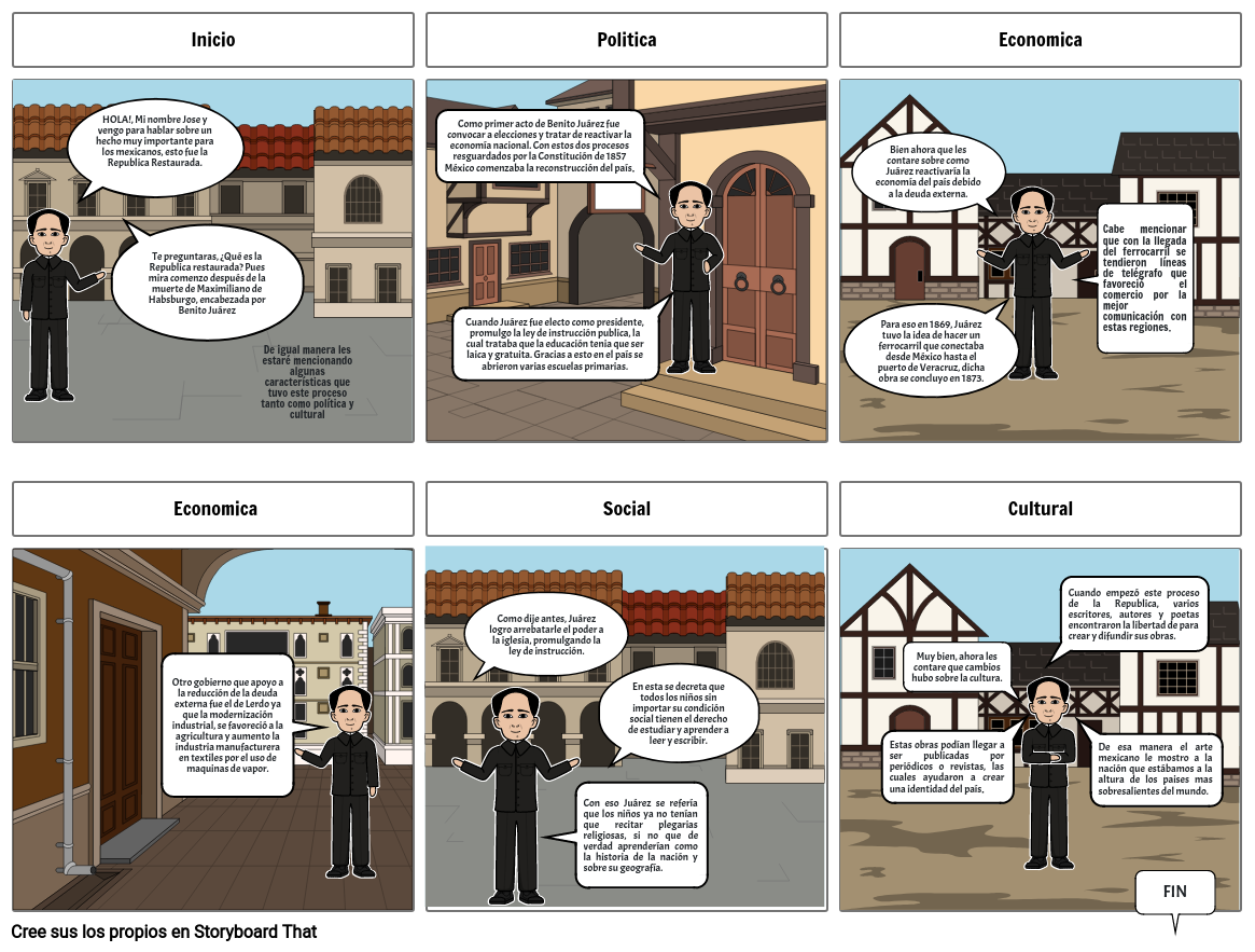 LA REPUBLICA RESTAURADA Storyboard by 9709402e