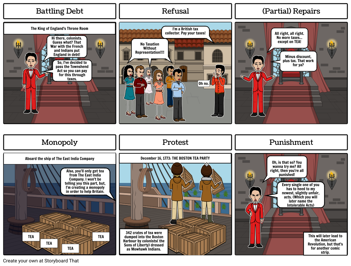 The Boston Tea Party Storyboard by 979d51e0