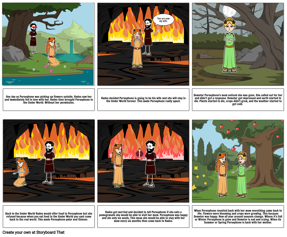 Hades and Persephone Storyboard by 986dea7d