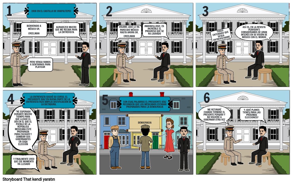ENTREVISTA DE DÍAZ- CREELMAN Storyboard by 986e5e58