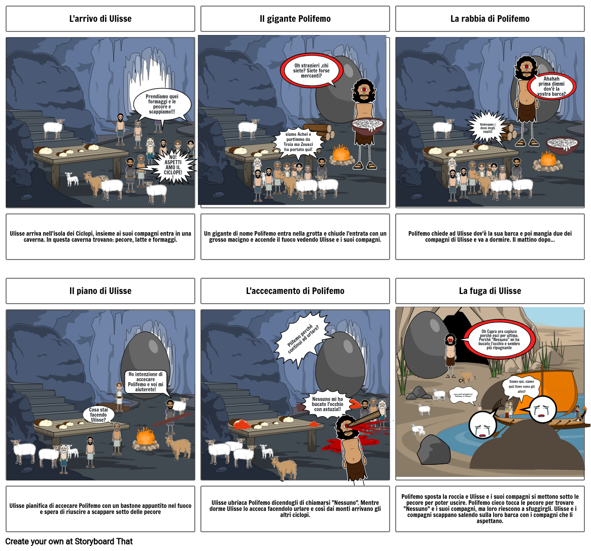 Polifemo e Ulisse Storyboard by 9873a821