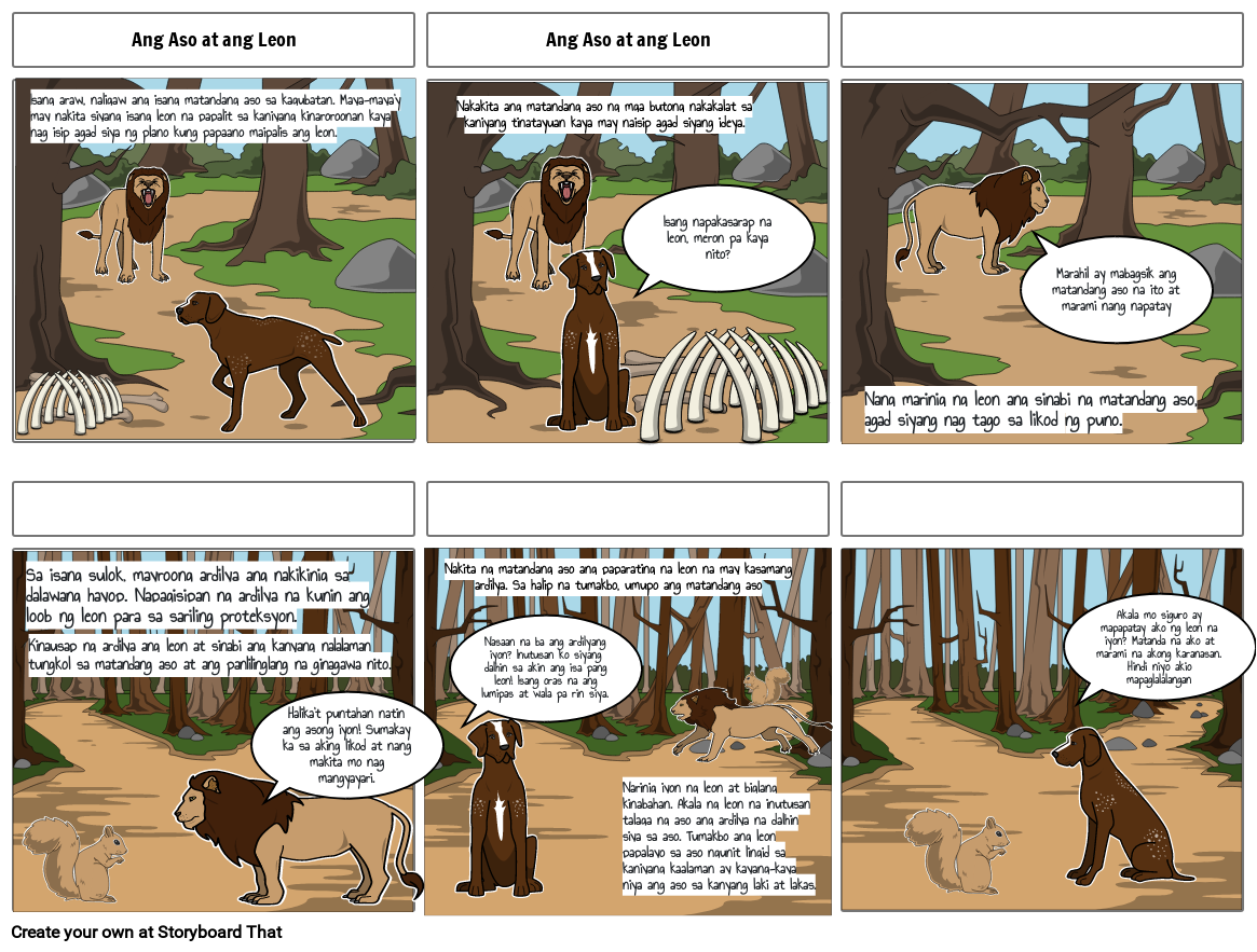 aso at anh leon Storyboard by 98d3d646