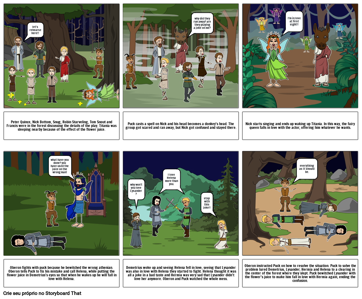 A midsummer night's dream - act III, scene I and II