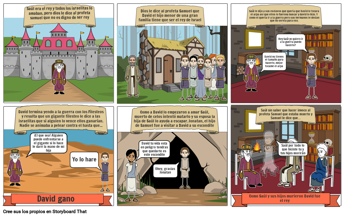 rey david historieta Storyboard by 99509872