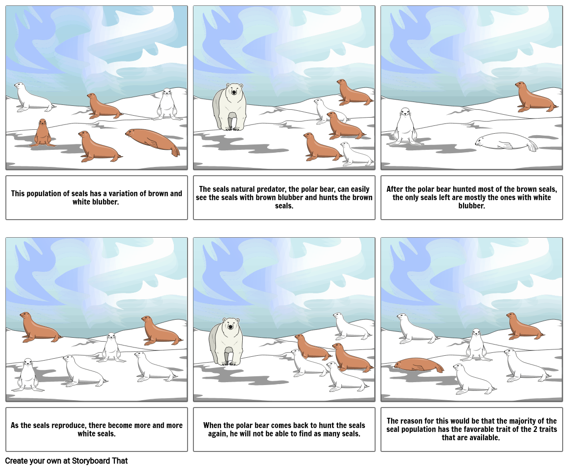Natural Selection Comic Strip Storyboard by 997ed11f