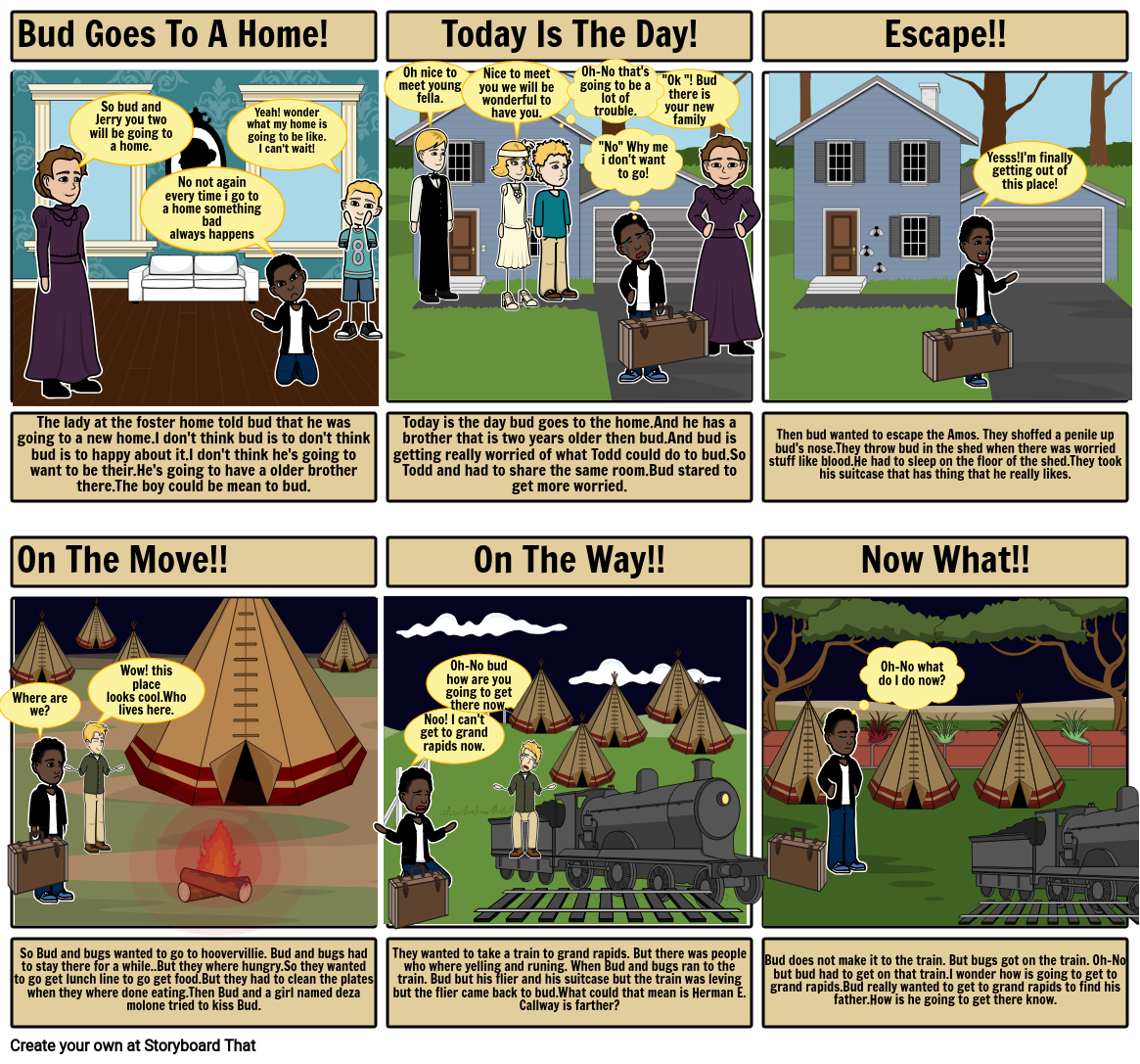 Bud,Not Buddy Storyboard par 99ffbff4