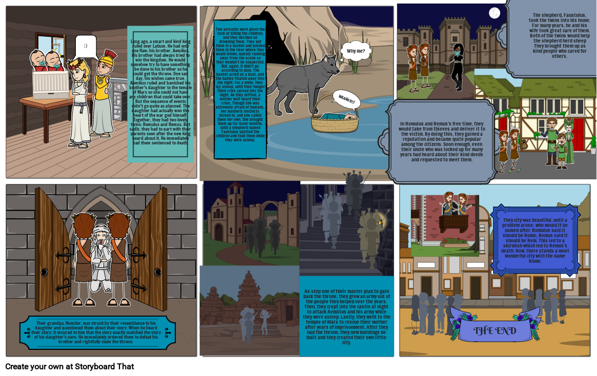 The Story of Romulus and Remus Storyboard by 9a19aa32