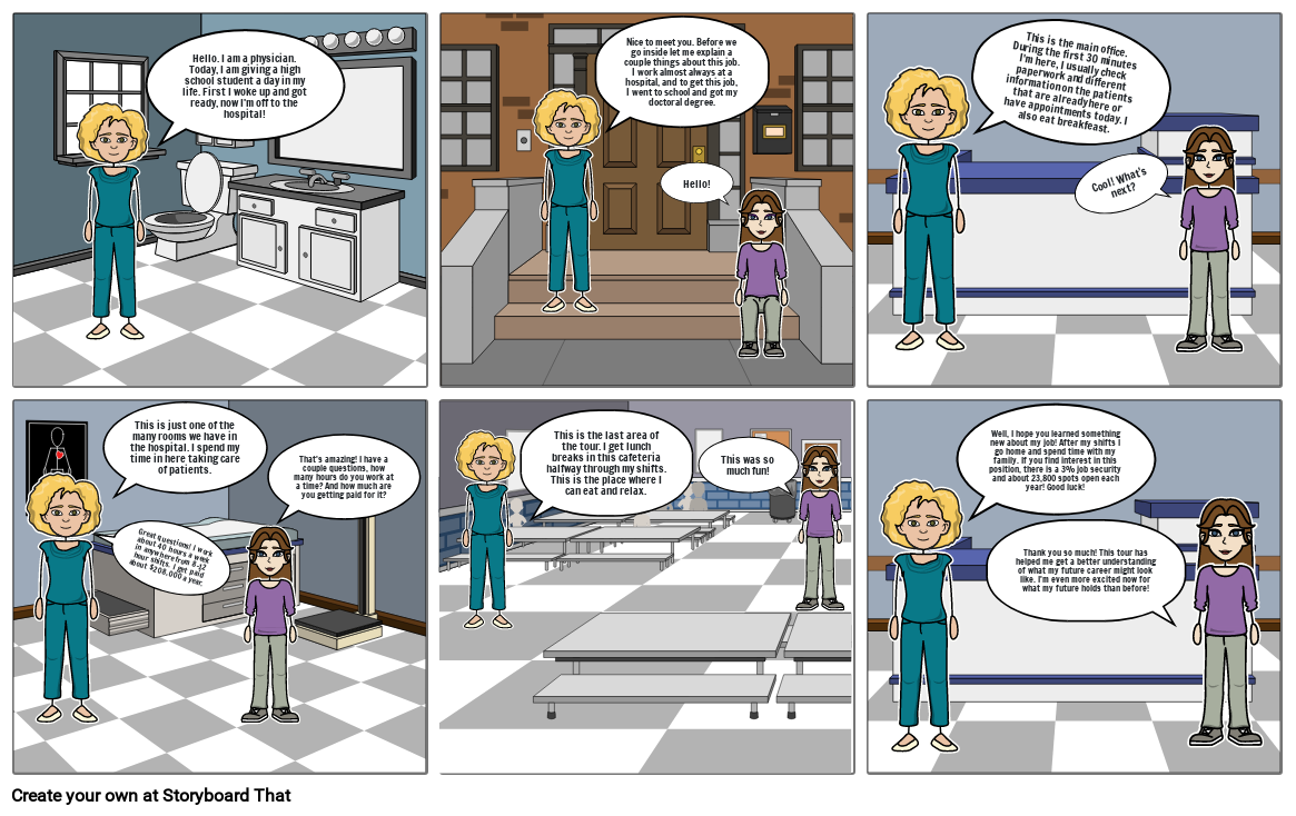 Day in the Life Comic Strip - Alexandra Urban