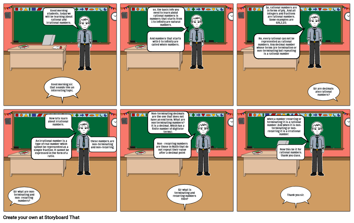 RATIONAL AND IRRATIONAL NUMBERS Storyboard By 9b2a17ee