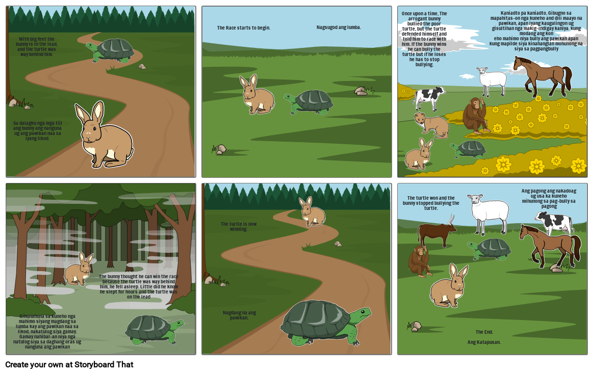 Si Pagong at si Koneho Storyboard od Strane 9b509c83