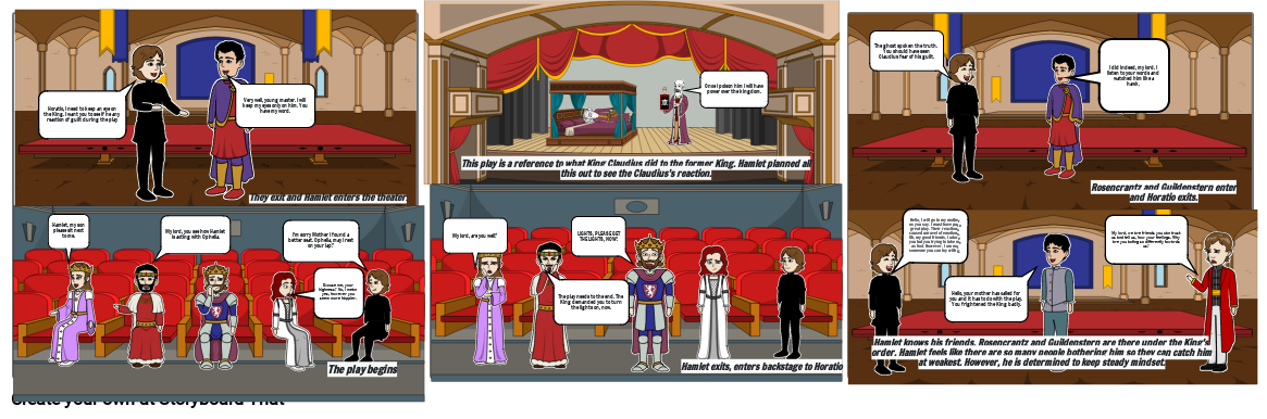 ACT III, SCENE 2- COMIC STRIP Storyboard por 9b70b8f9