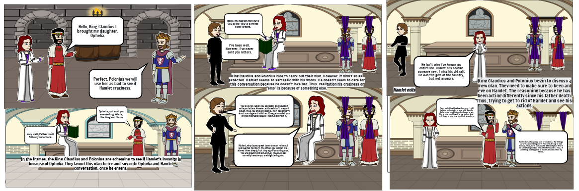 ACT III SCENE 1 - COMIC STRIP Storyboard by 9b70b8f9