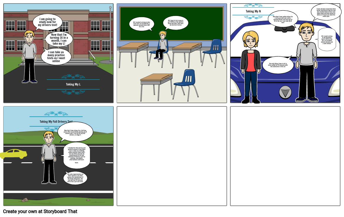 Drivers Test Storyboard By 9b8b12e2 drivers-test-storyboard-by-9b8b12e2