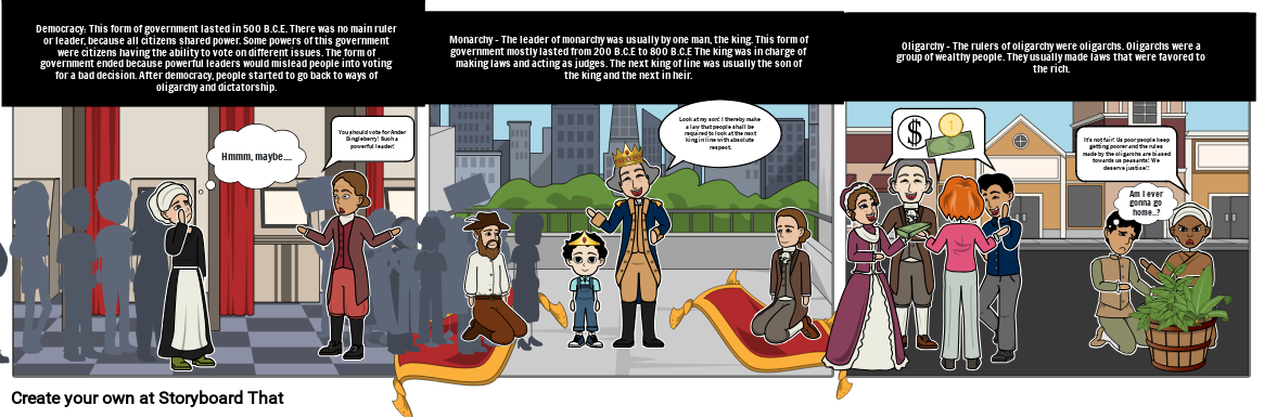 Forms of Government - Ancient Greece Storyboard