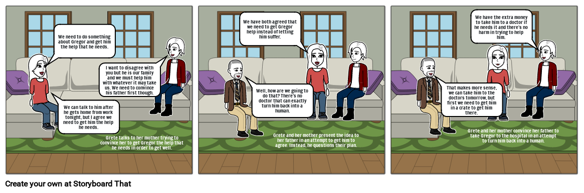 The Metamorphosis Ending Storyboard by 9c246010