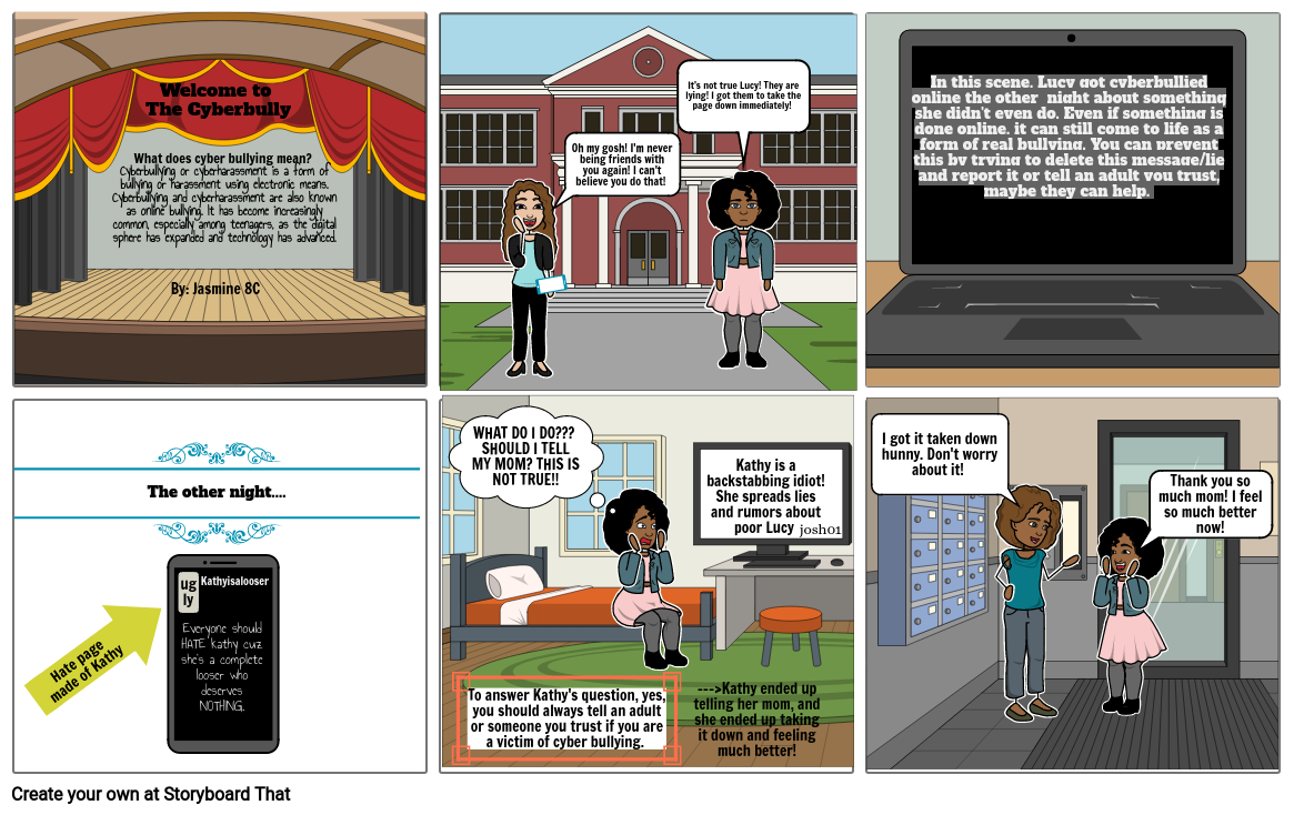 Cyberbullying Storyboard par 9c653e37