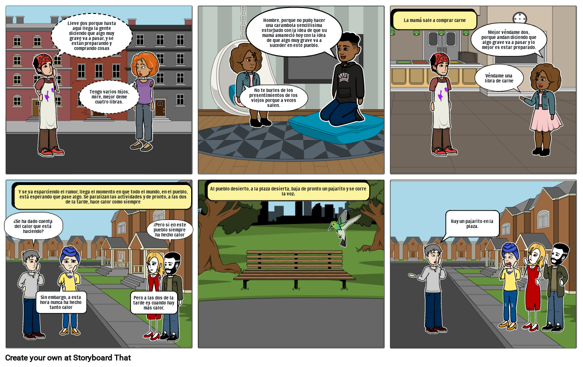 algo muy grave va a suceder en este pueblo Storyboard