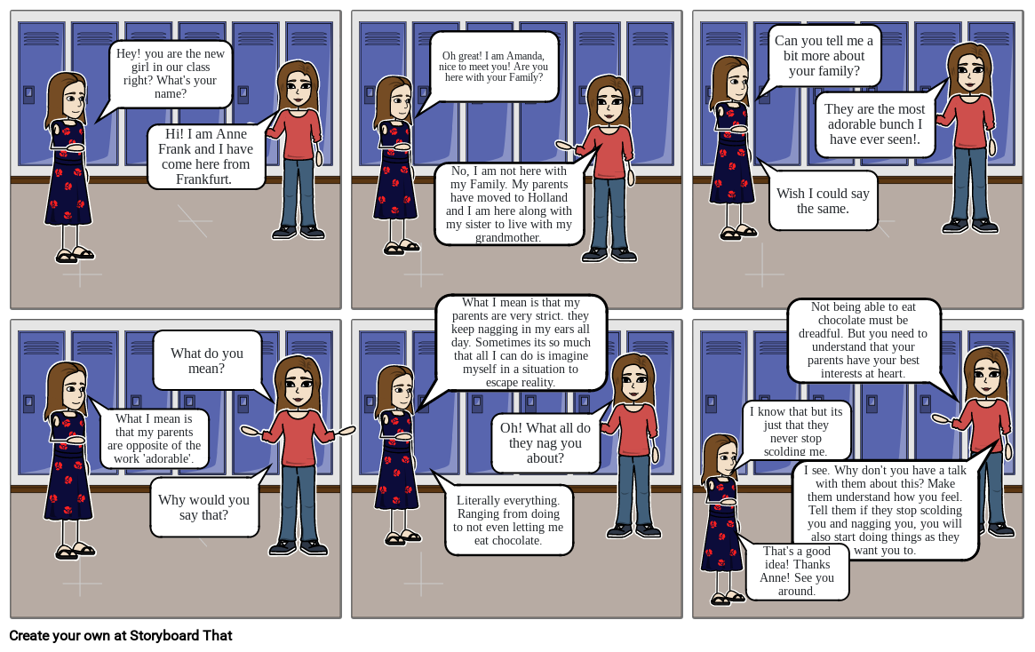 Anne Frank and Amanda Storyboard ידי 9c7cb788