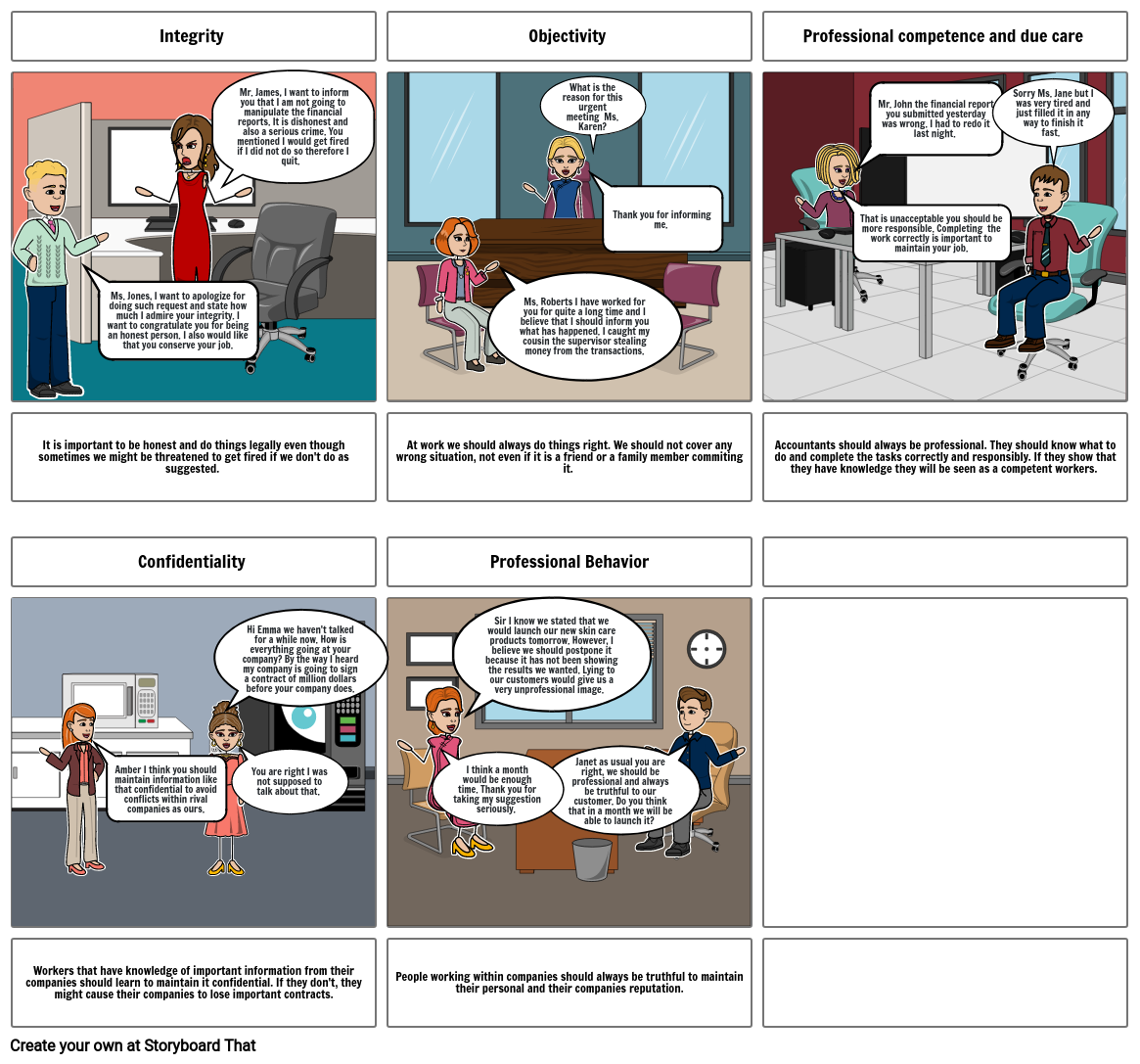 Professional Ethics Storyboard By 9c9e9035