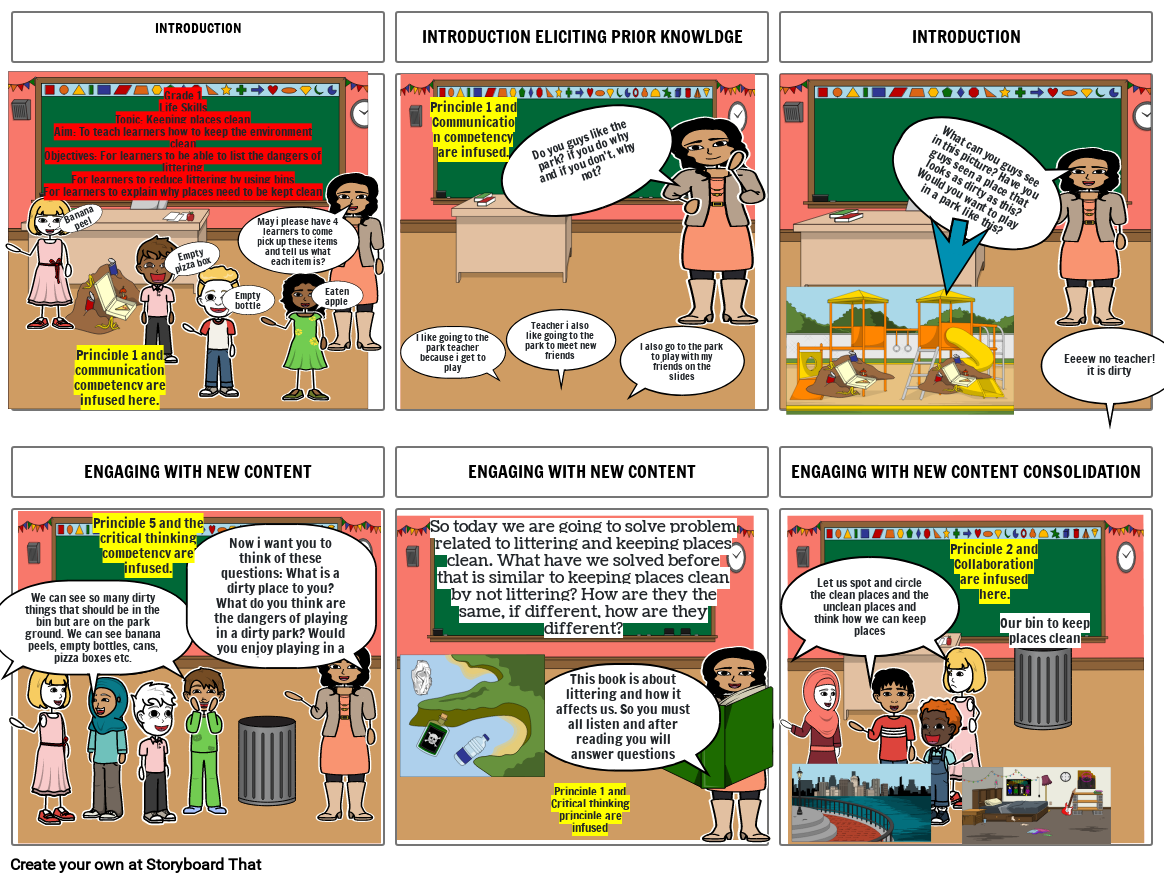 My Community - Keeping places clean Storyboard