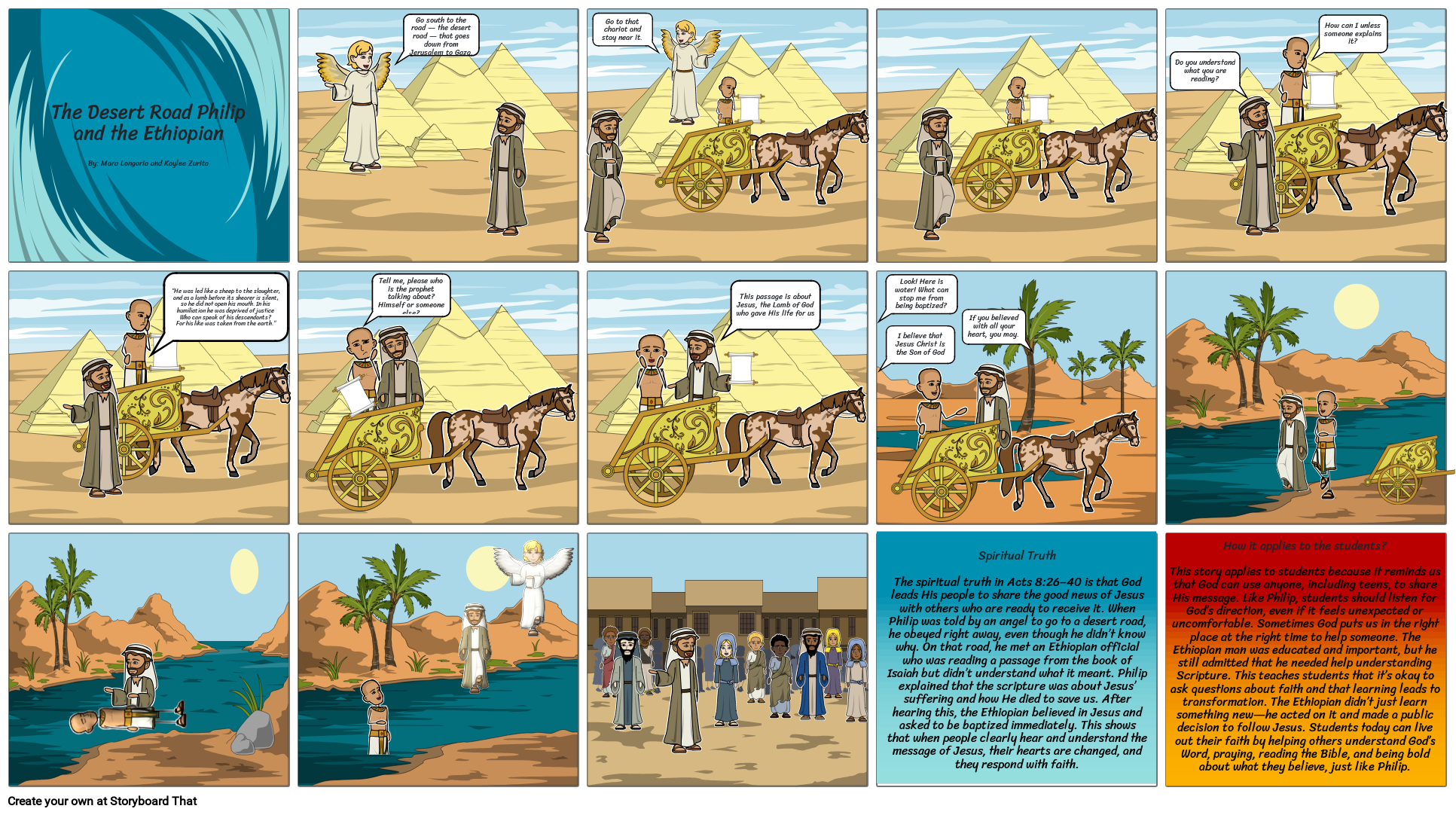 Acts 8 Philip and the Ethiopian Eunuch Storyboard