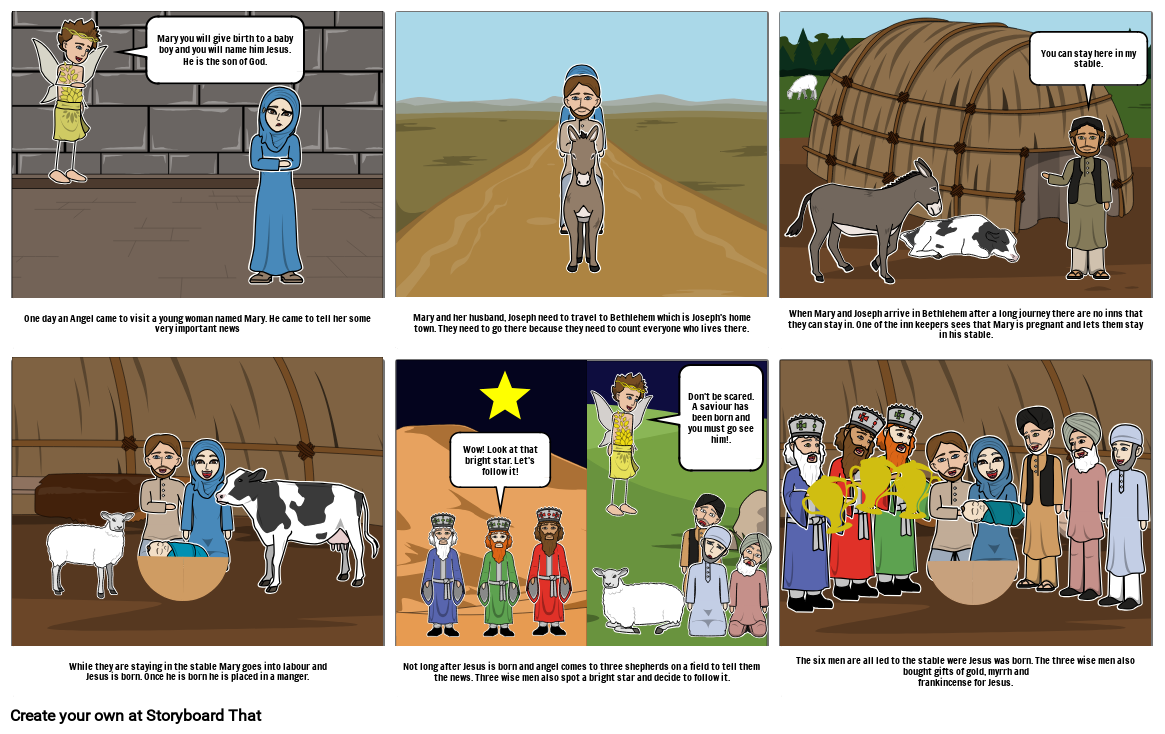 Early life of Jesus Storyboard por 9d36d843