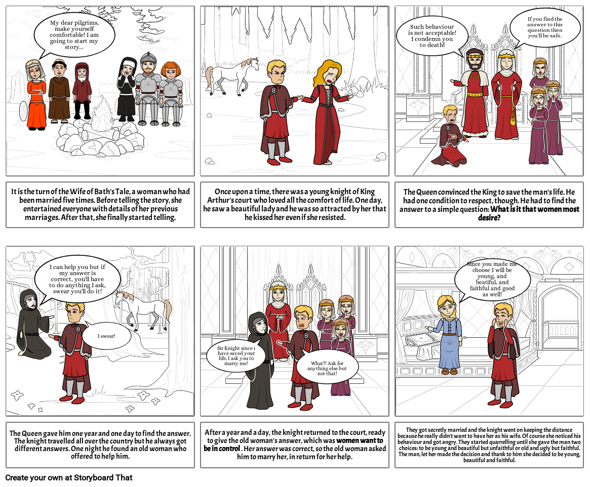 The Wife of Bath's Tale Storyboard by 9d482f4d