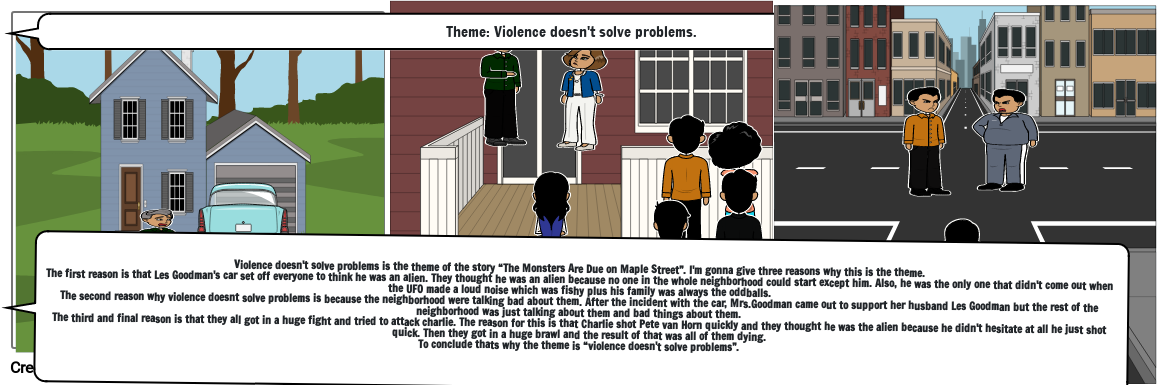 The monsters are due on maple street. Storyboard