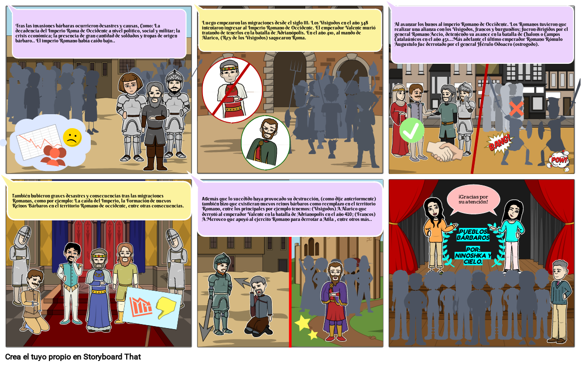 Pueblos barbaros Storyboard par 9d766d31