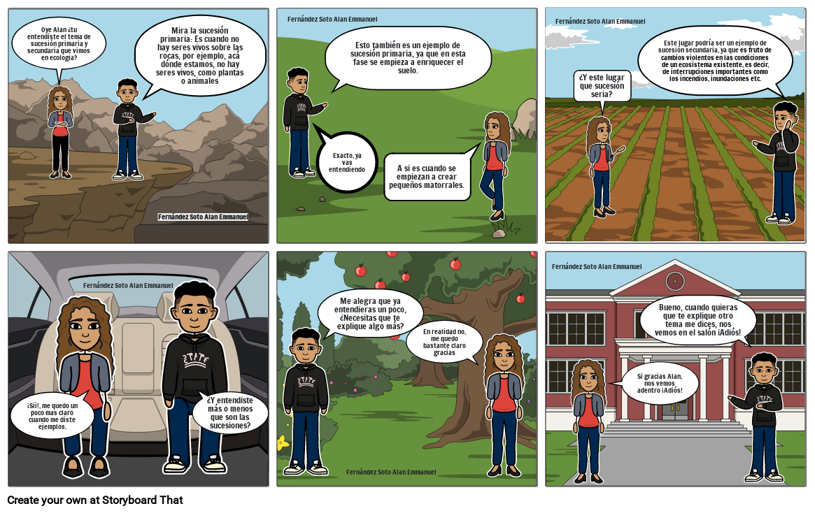 Sucesión Primaria y Secundaria Storyboard by 9de43b6e