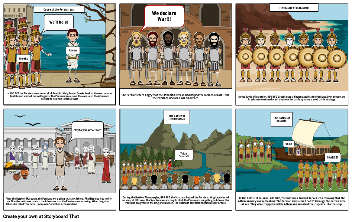 The Battle Of Thermopylae Storyboard by 9e8b42a6