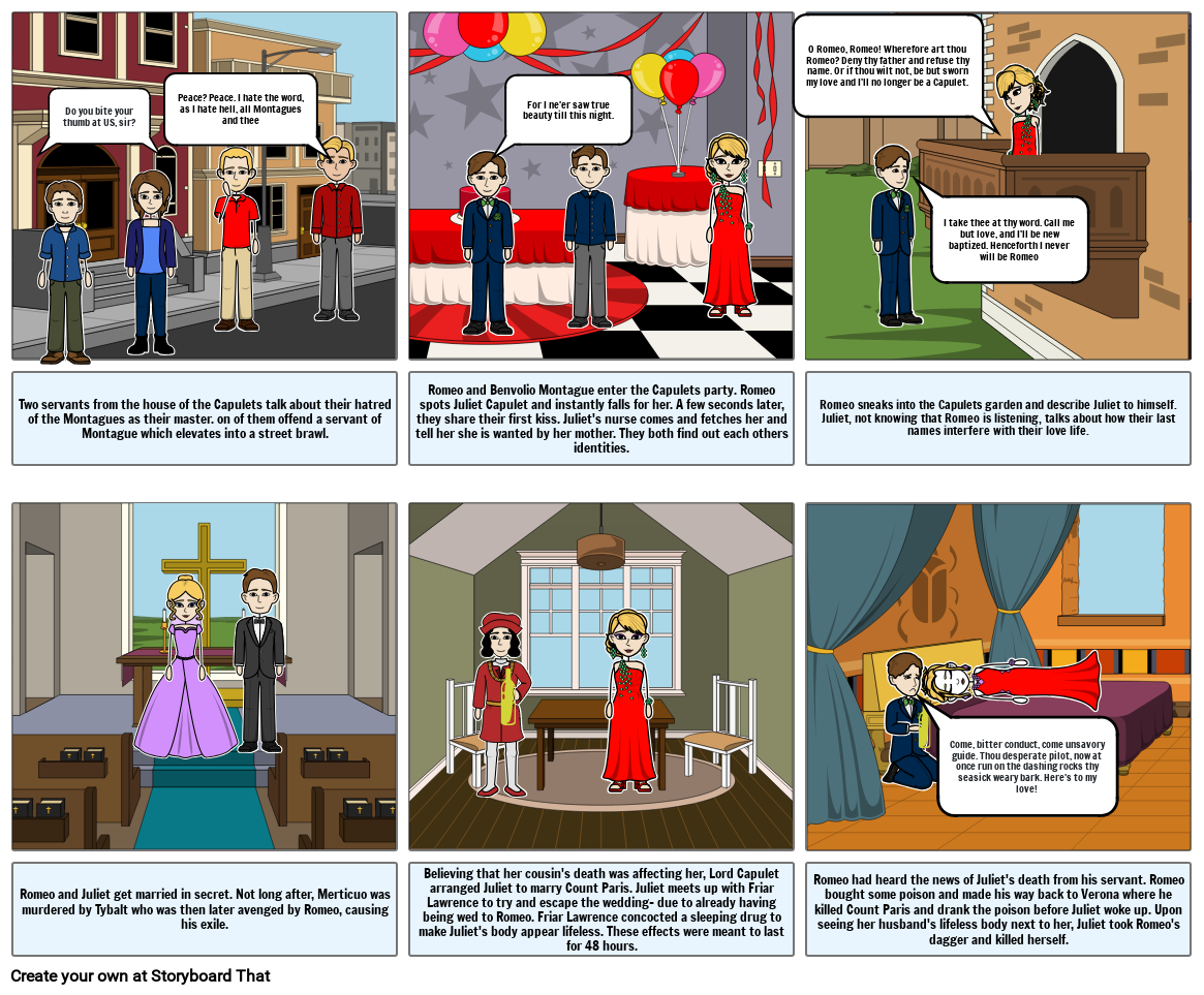 romie and julliet Storyboard por 9edec95d