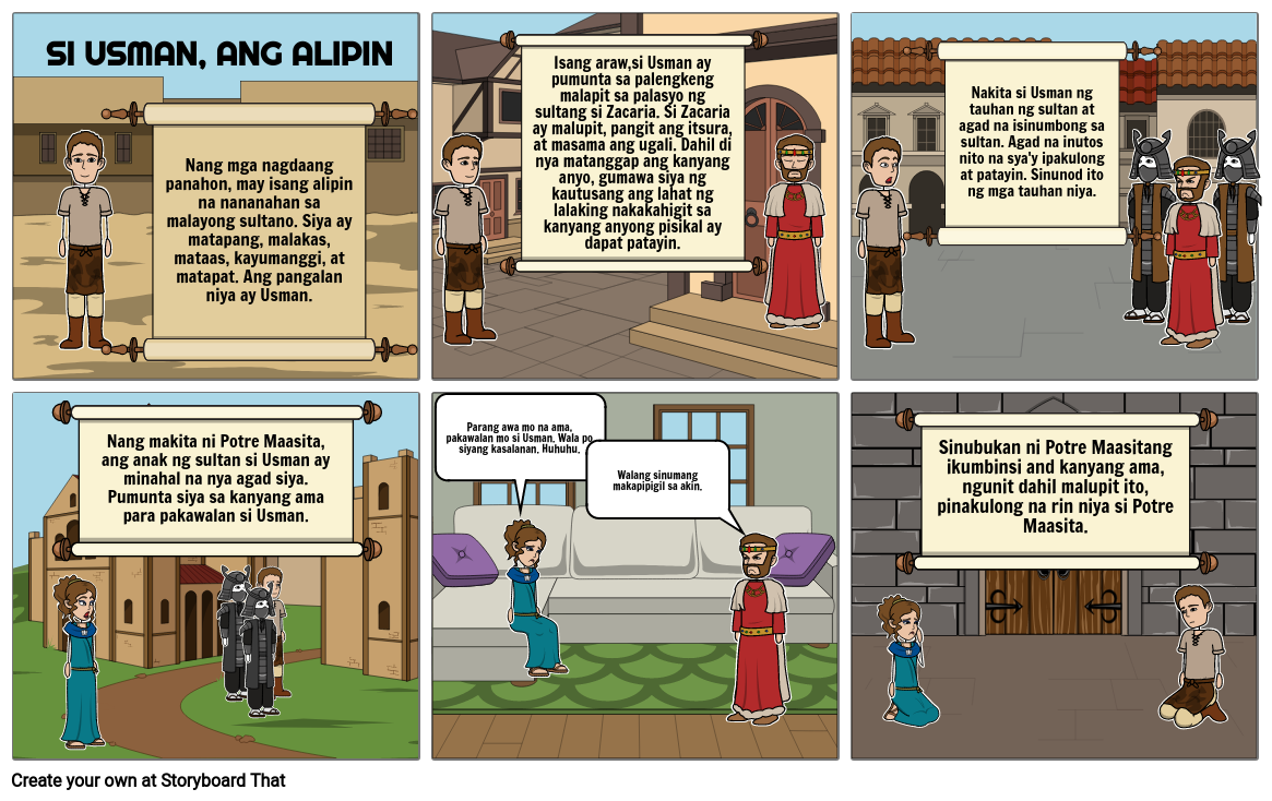 Si Usman, Ang Alipin Storyboard by _rb_