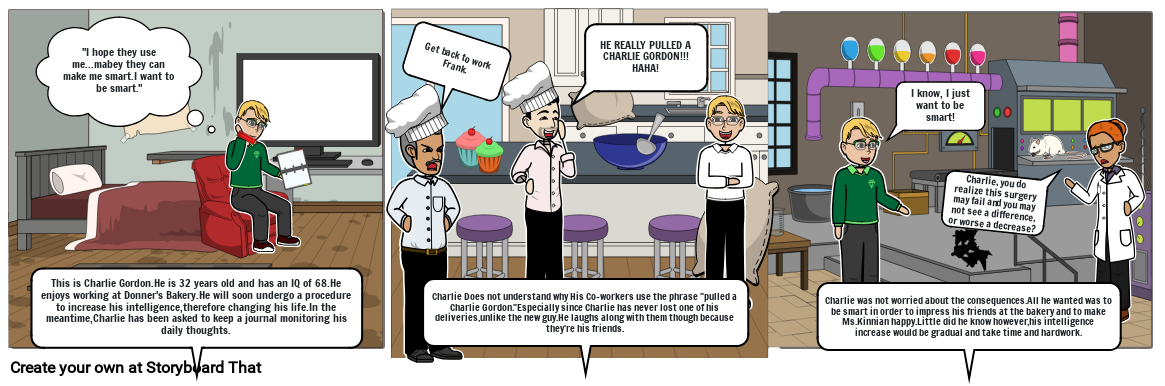 Charlie Gordon-ELA Storyboard by a0093fdf