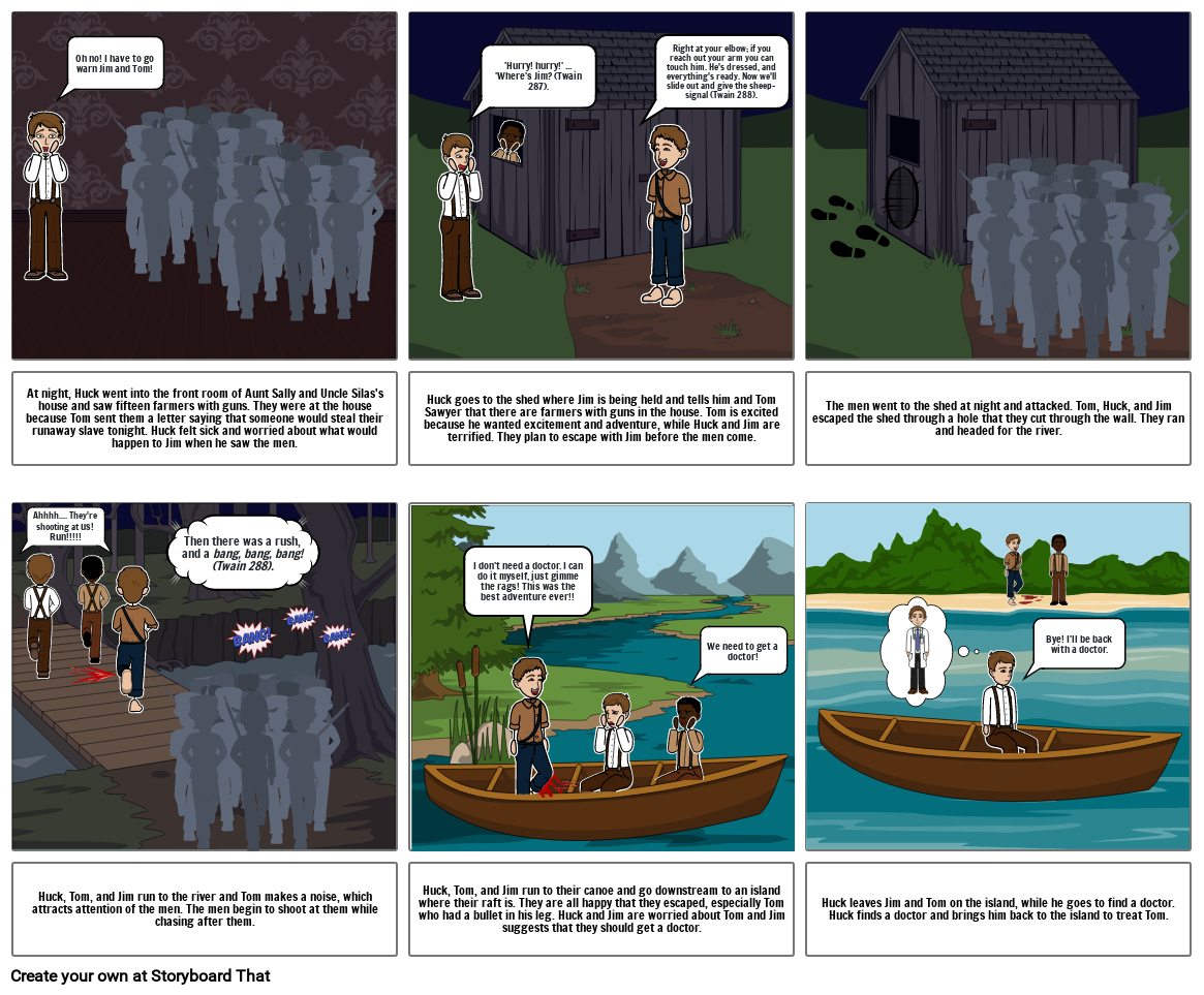 Huckleberry and Fin Storyboard by a012712a