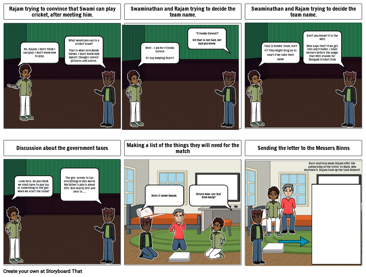 Malgudi Cricket Club Storyboard by a01ca199