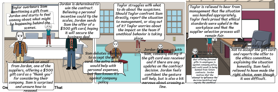 ethical issue comic strip Storyboard by a03f448e