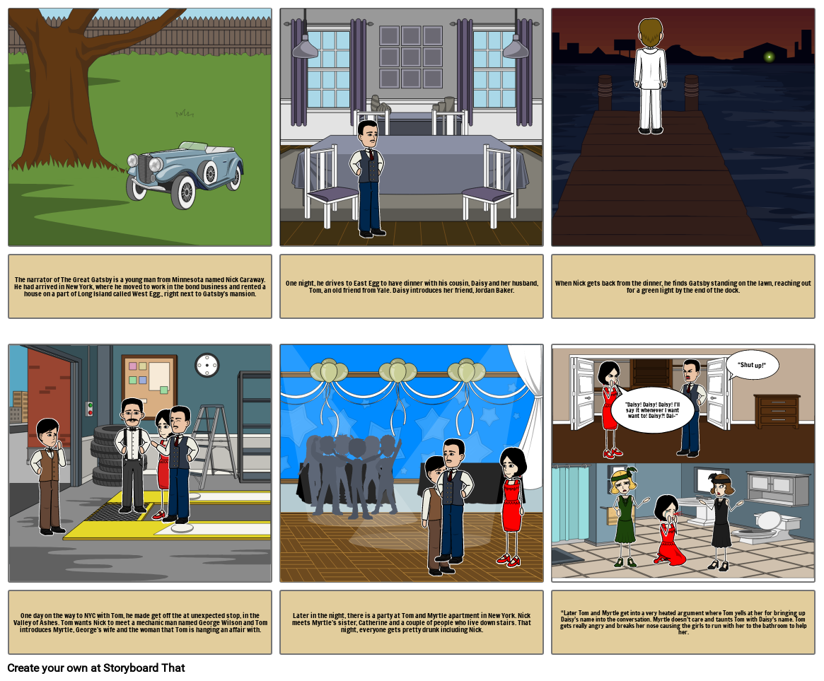 Great Gatsby Storyboard By A0785140