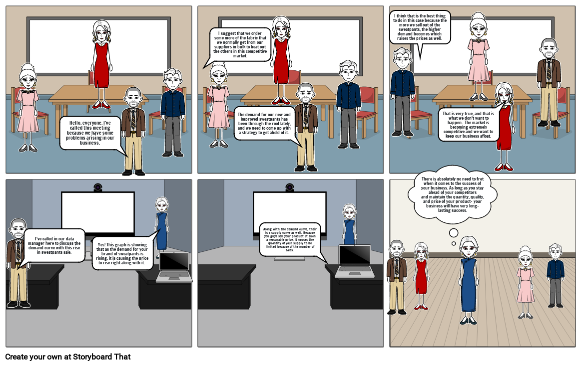 Supply & Demand Comic Strip Storyboard by a0d2b057