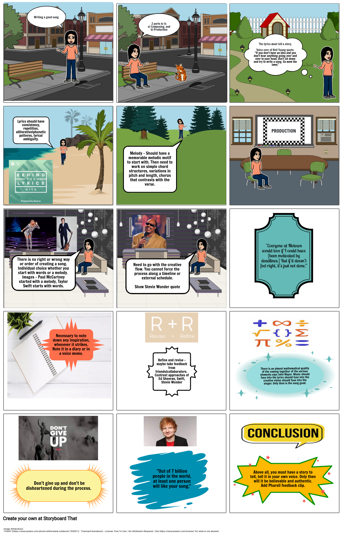 WRITING A GOOD SONG Storyboard Per A122bd7b WRITING A GOOD SONG Storyboard Per A122bd7b