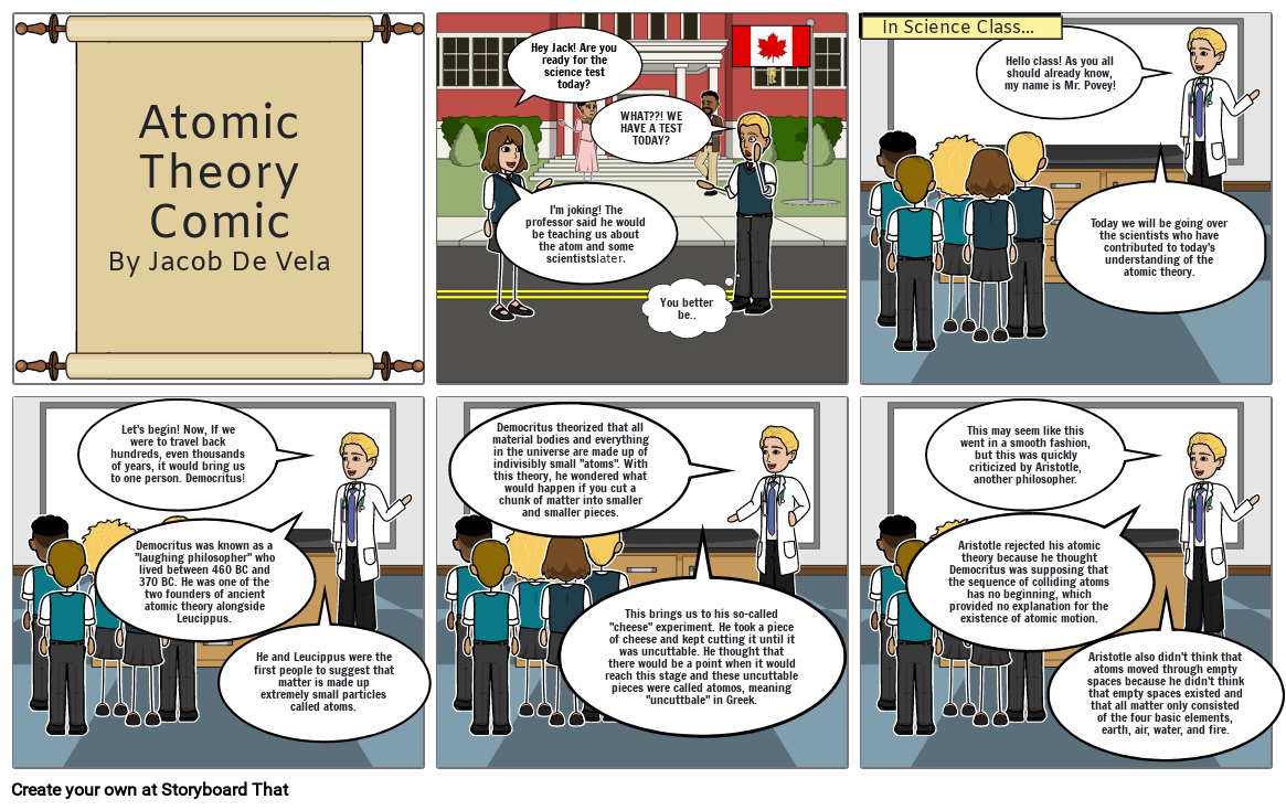 Atomic Theory Storyboard por a15dd24c